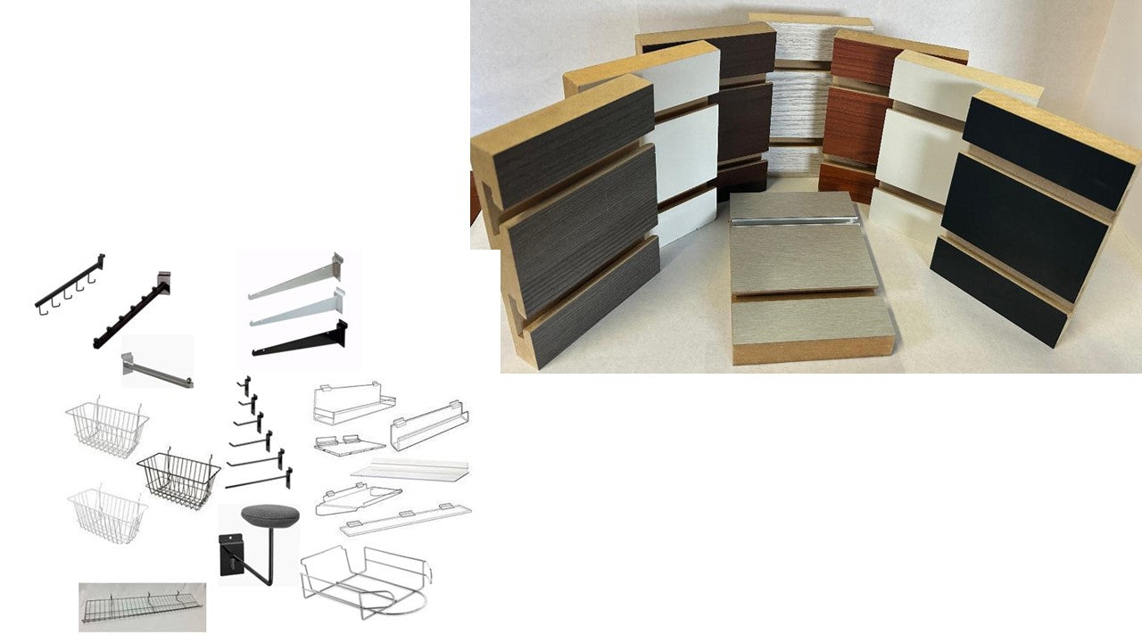 Slatwall Panels & Accessories | Versatile Display Solutions – Priceless ...